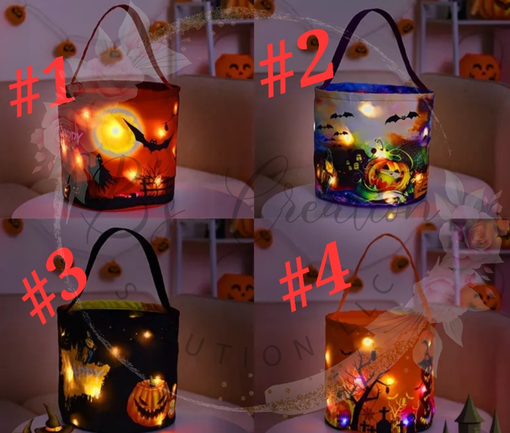 Halloween LED Light Up Basket | B's Creation Solution Blanks